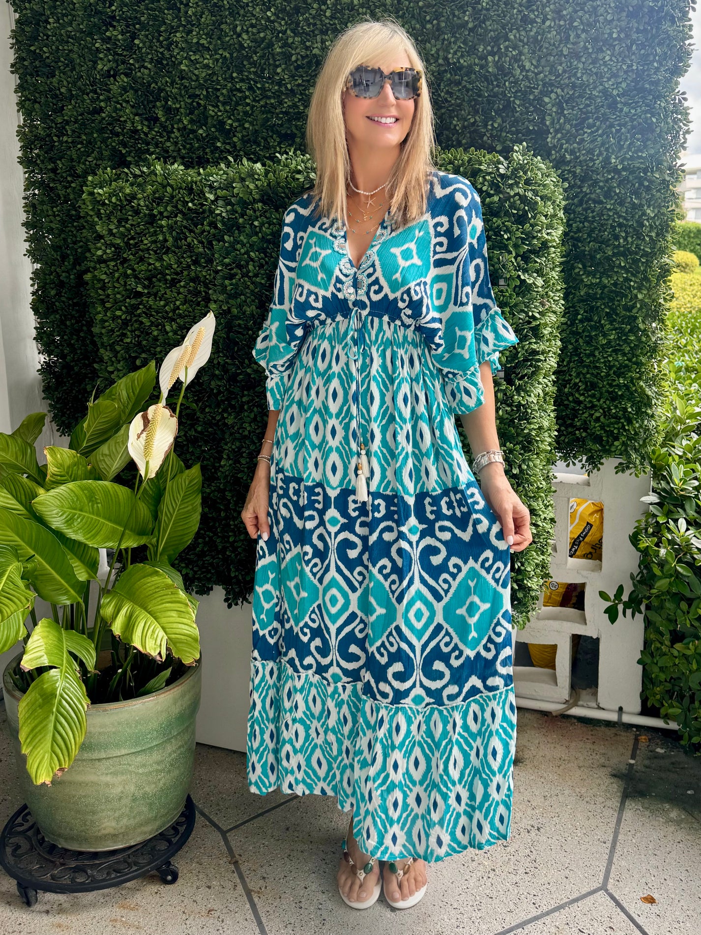 Cabo Maxi Dress With Tassel Detail | D222 – Artizan